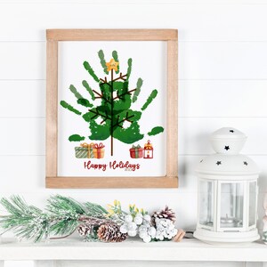 Christmas Handprint Art Activity for Kids Instant Download. Printable ...