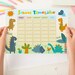 Dinosaur School Timetable Instant Download. Printable Back to School ...