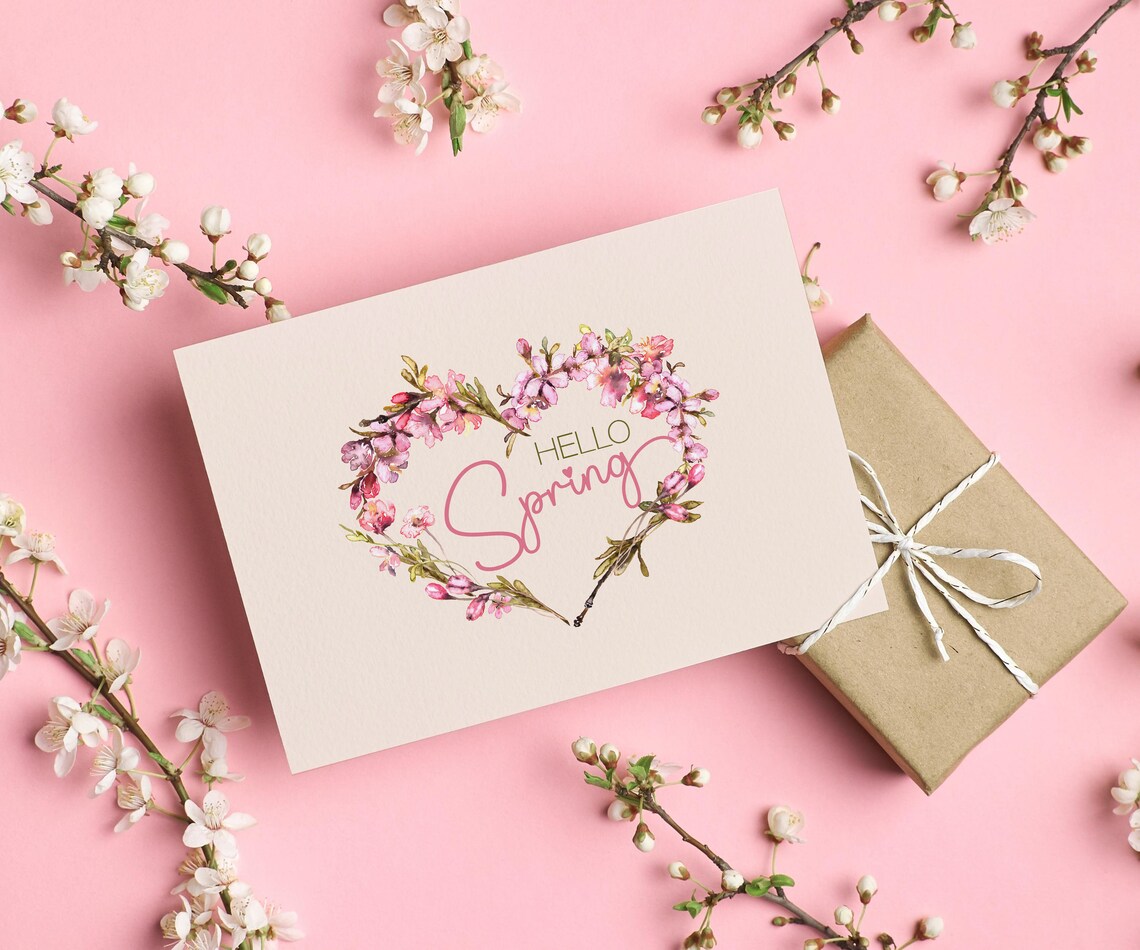 Pastel Pink Spring Printable Gallery Wall Set. Printable - Etsy