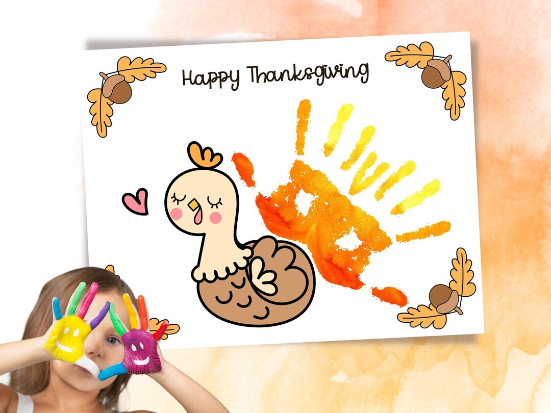 Thanksgiving Handprint Craft for Kids. Instant Download Printable ...