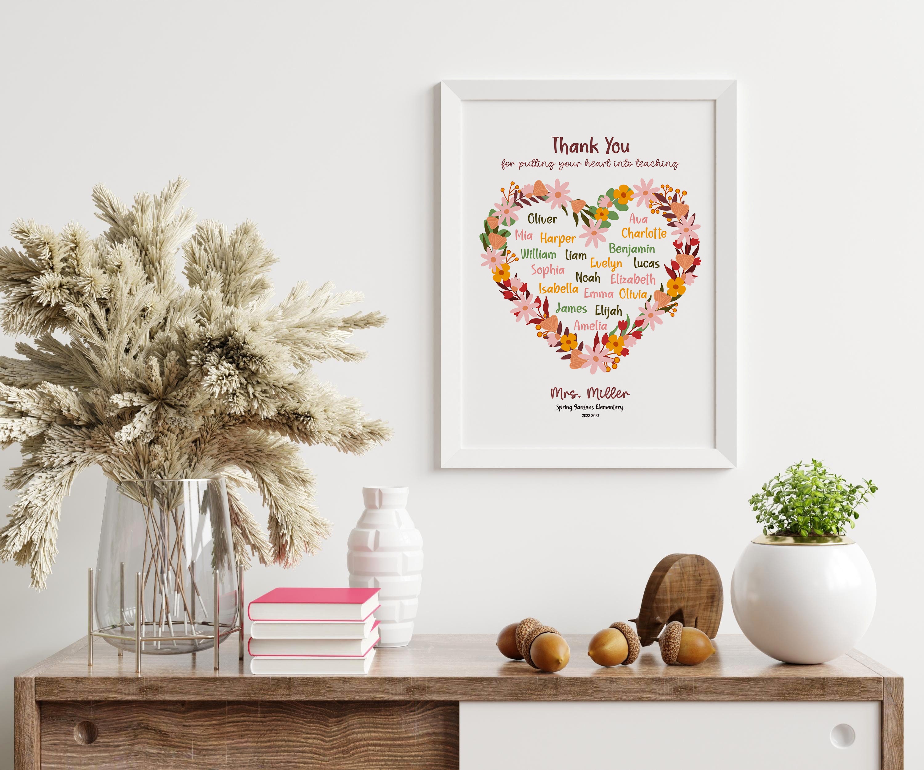 Personalized Teacher Thank You Gift From Students. Custom - Etsy
