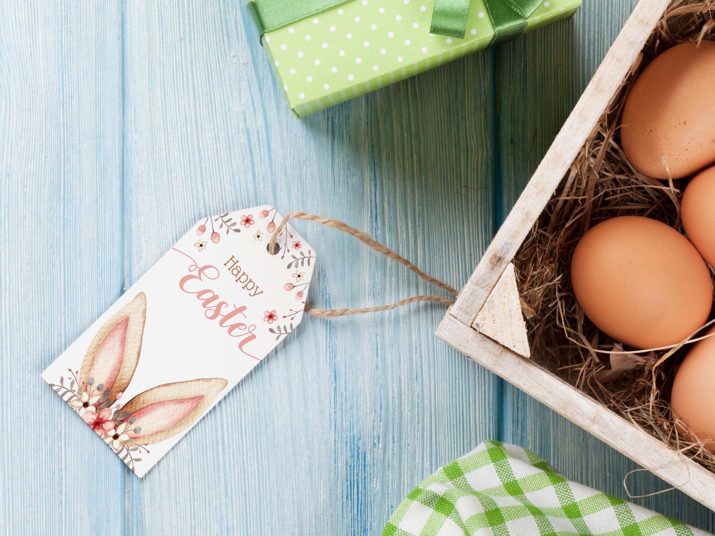 Easter Bunny Ears Printable Easter Gift Tags. Cute Easter - Etsy