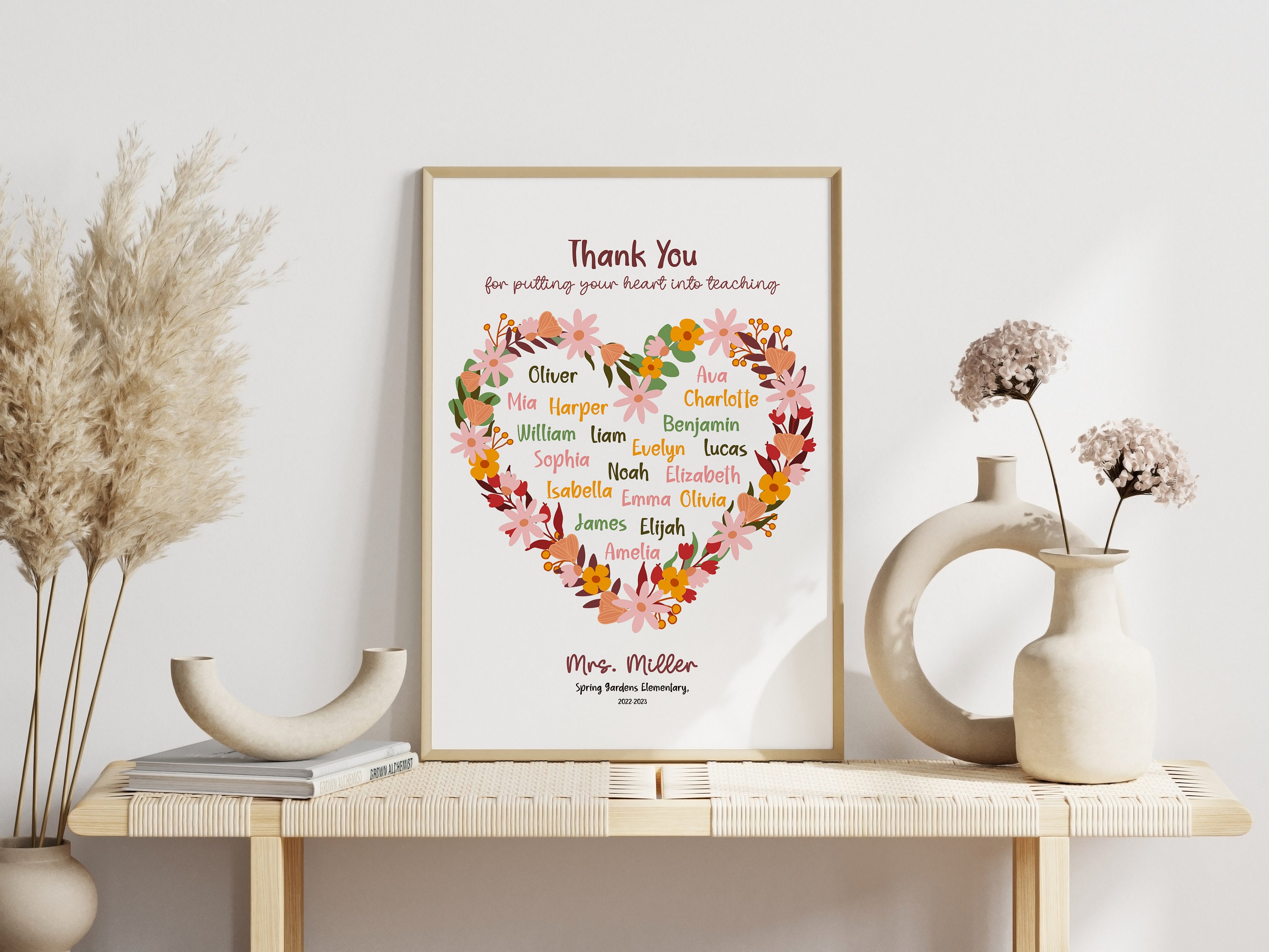 Personalized Teacher Thank You Gift From Students. Custom - Etsy