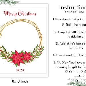 Christmas Handprint Art Activity for Kids Instant Download. Printable ...