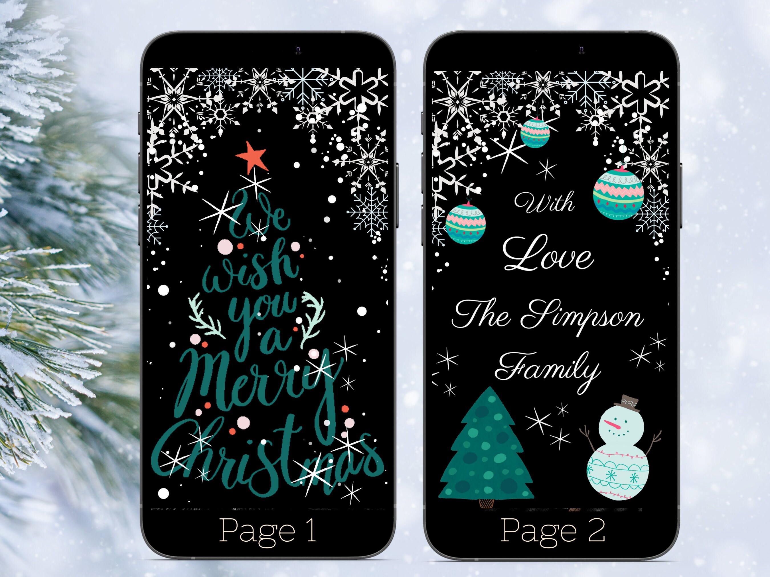 Funny Animated Video Christmas Card Template. Editable Canva Christmas ...