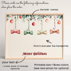 Personalized Christmas Handprint Art Gift From Kids. Printable DIY ...