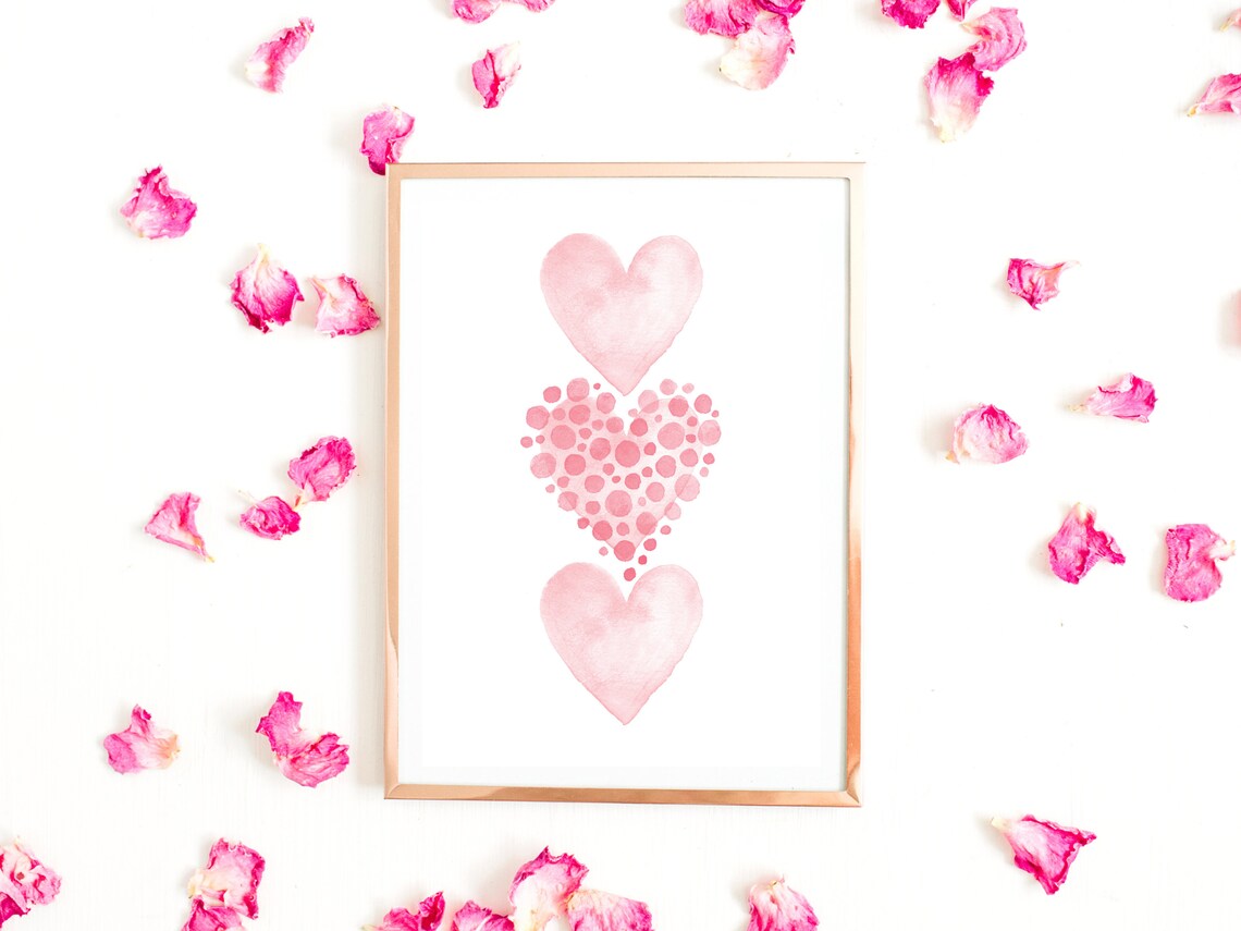 Pastel Pink Valentine's Day Printable Gallery Wall Set - Etsy