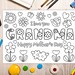 Printable Grandma Mothers Day Coloring Card for Kids. Mothers Day DIY ...