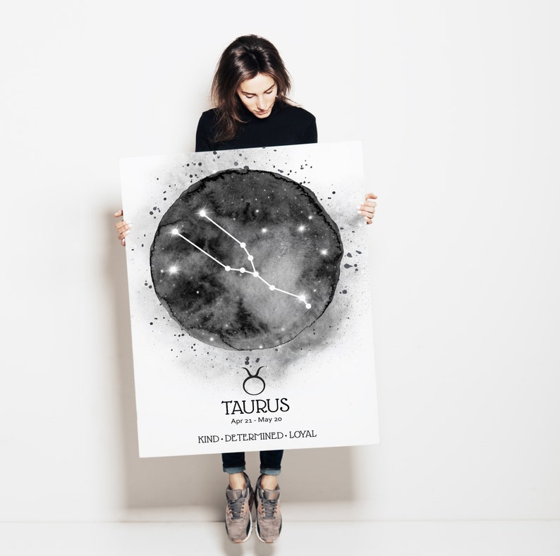 Taurus Printable Zodiac Sign Poster. INSTANT DOWNLOAD Taurus - Etsy