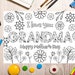 Grandma Printable Mothers Day Coloring Card for Kids. Mothers Day DIY ...