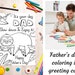 Printable Fathers Day Coloring Card for Kids. Fathers Day DIY Gift ...