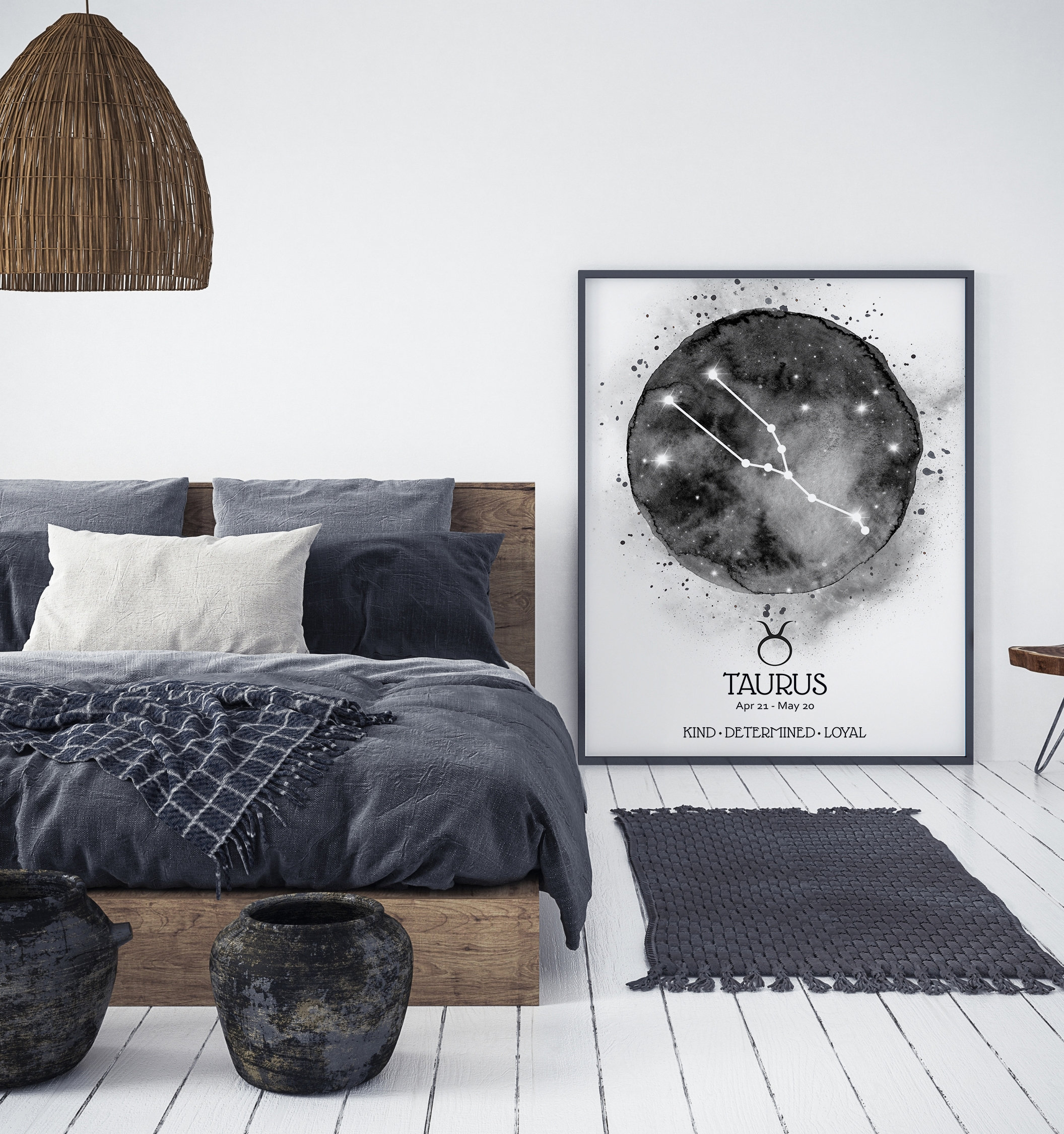 Taurus Printable Zodiac Sign Poster. INSTANT DOWNLOAD Taurus | Etsy