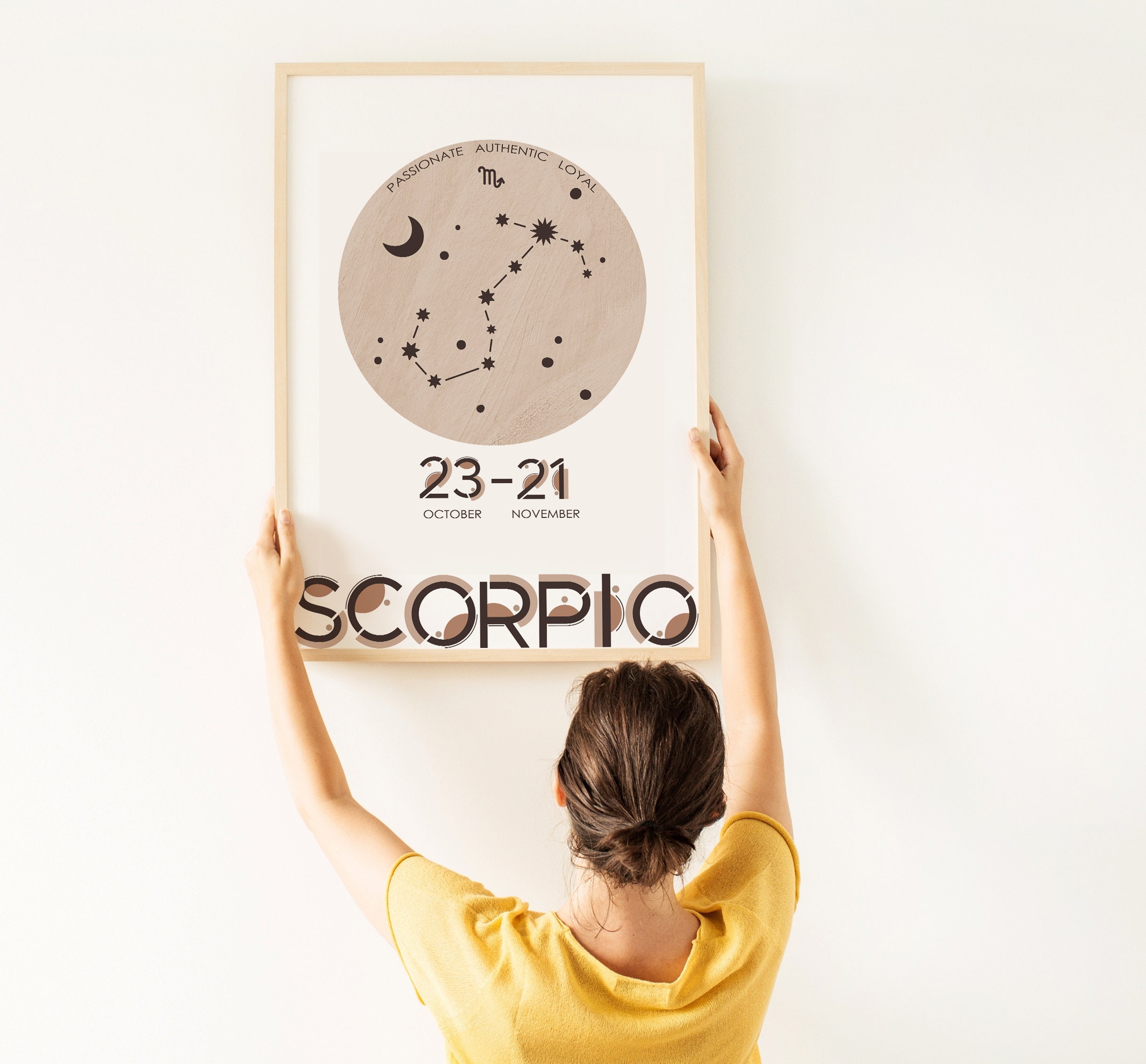Scorpio Printable Zodiac Sign Poster. Digital DOWNLOAD Scorpio - Etsy