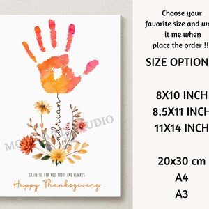 Custom Fall Handprint Art for Thanksgiving or Birthday. Personalized ...