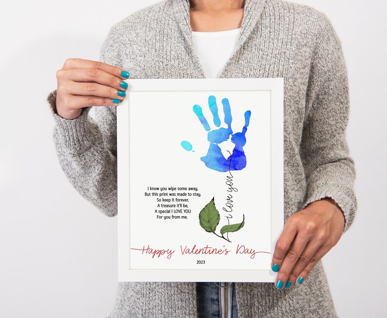 Instant Download Valentine's Day Handprint Gift From Kids. - Etsy