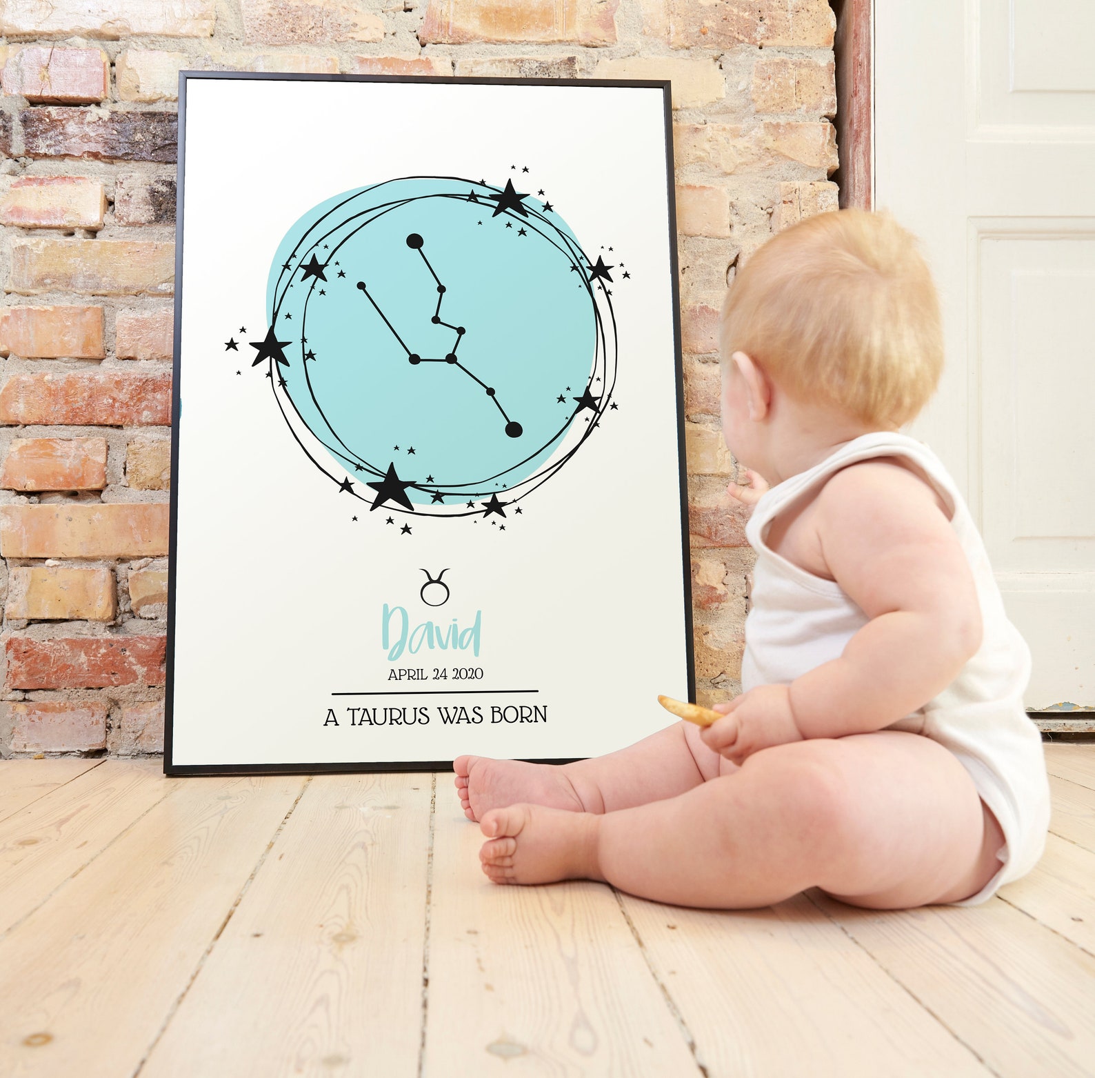 Custom Zodiac Sign Poster for Baby. Newborn Star Sign Birth - Etsy