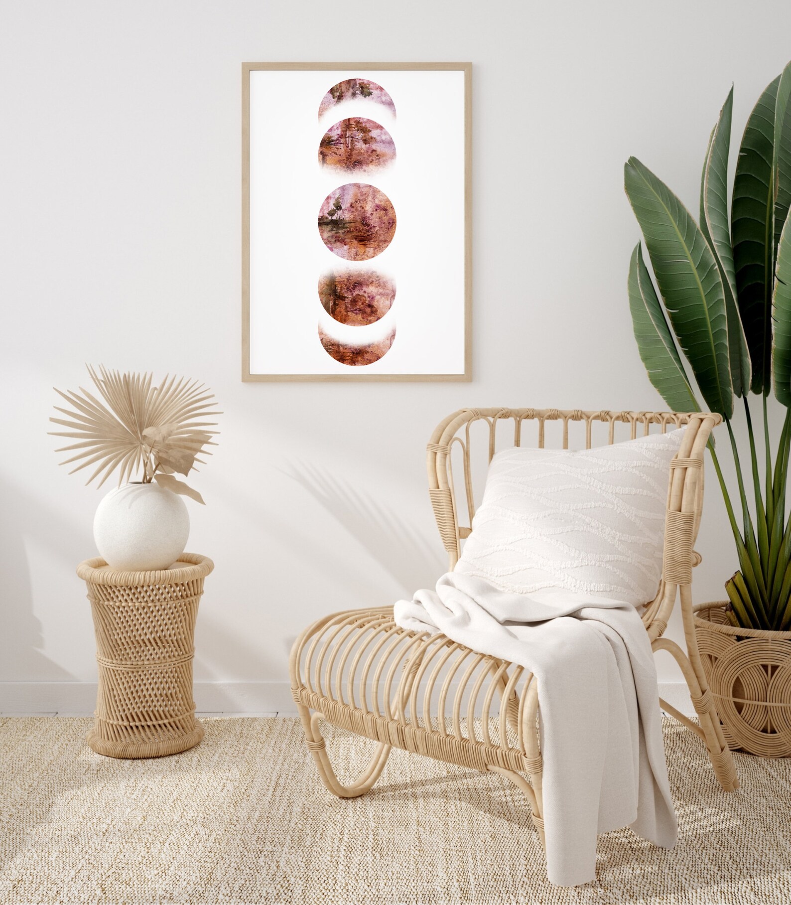 Printable Moon Wall Art. Boho Moon Phases Print. Witchy Room - Etsy