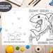 Daddy Shark Printable Father's Day Coloring Card for Kids. Funny ...