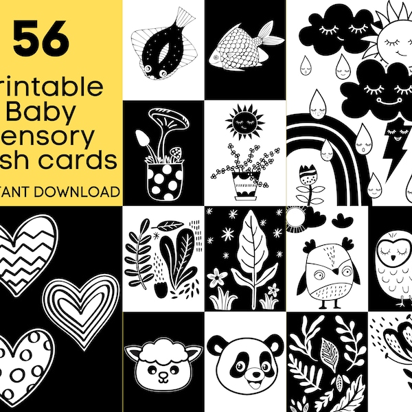 Baby Black and White Card - Etsy