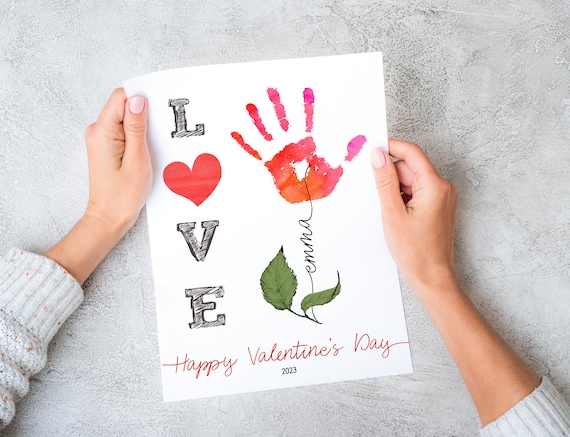 Corazones Hechos Con Huellas De Manos Hecho Con Letra De Corazón Con