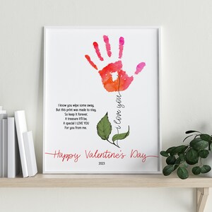 Instant Download Valentine's Day Handprint Gift From Kids. Printable ...