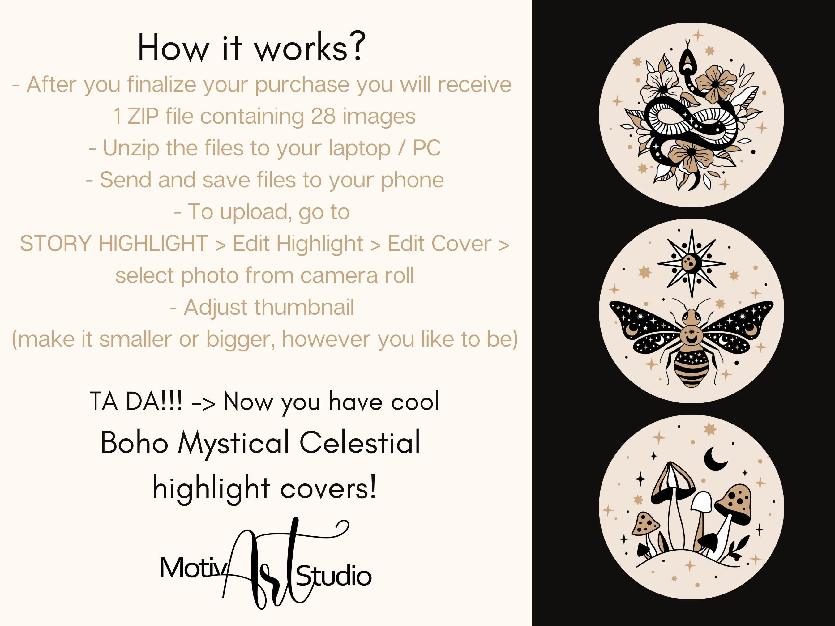 Celestial Mystical Boho Instagram Highlights. 28 Witchy - Etsy