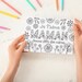 French Mothers Day Coloring Card for Kids. Carte Imprimable Bonne Fête ...