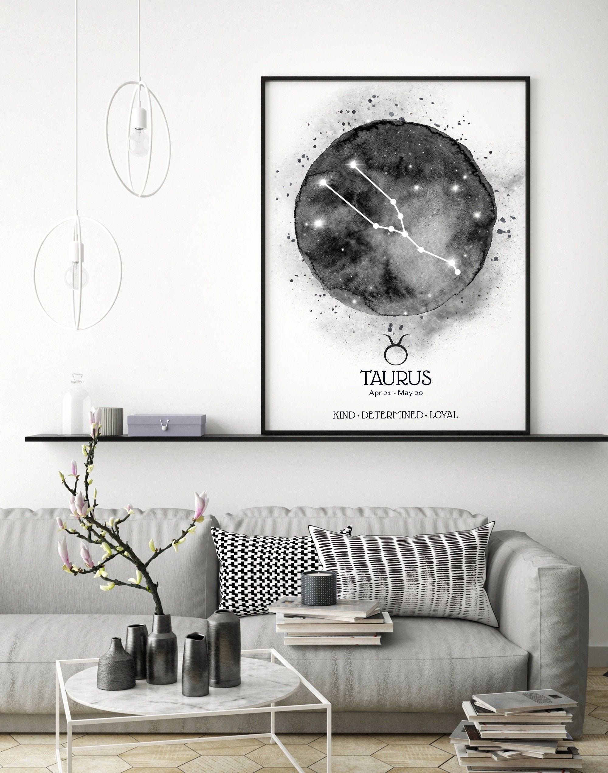Taurus Printable Zodiac Sign Poster. INSTANT DOWNLOAD Taurus | Etsy