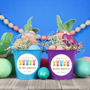 Editable Easter Treats Gift Tags Canva Template. Printable Circle ...