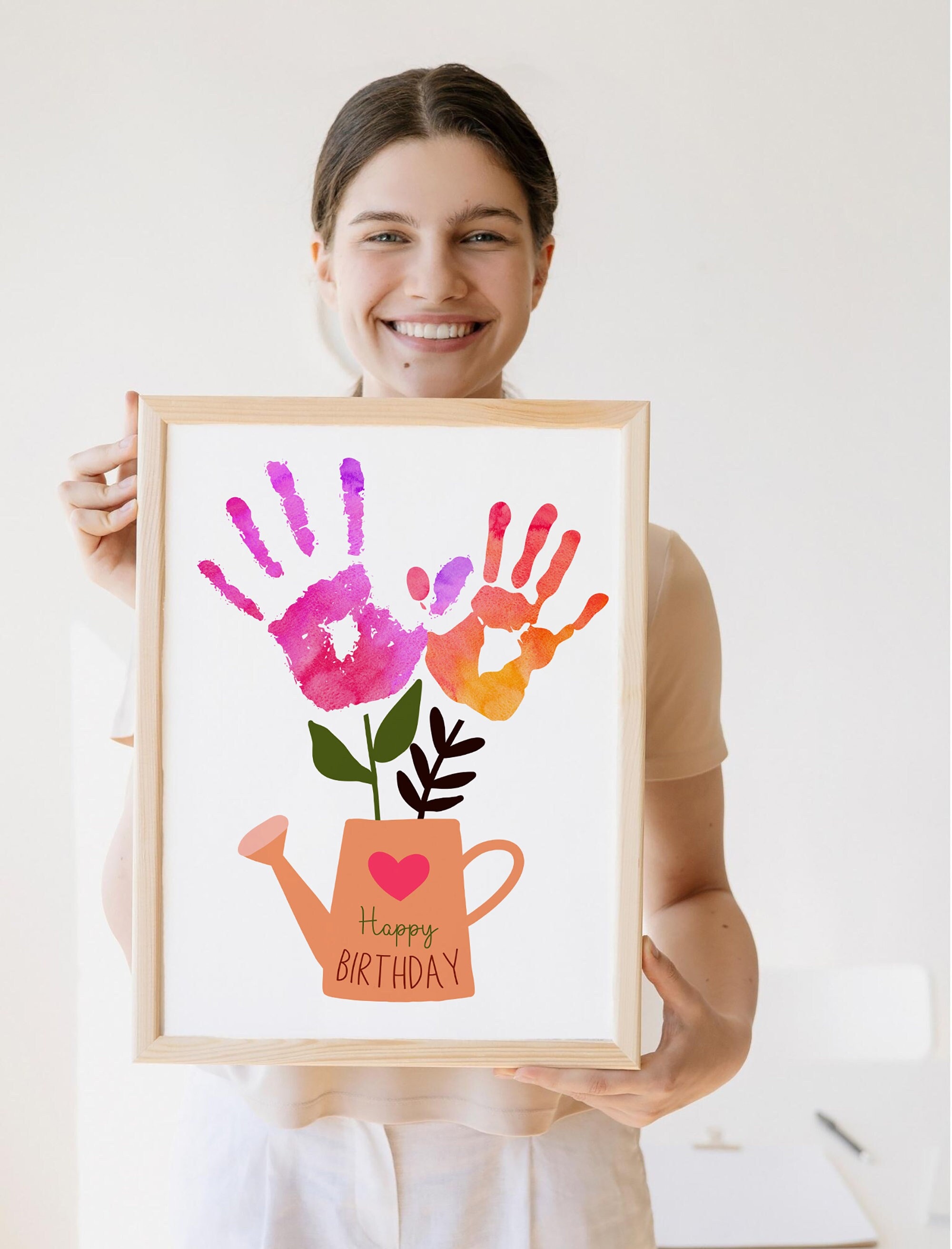 Birthday Handprint Art Instant Download. Printable Gift From - Etsy ...