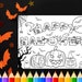 Printable Halloween Coloring Card for Kids. Digital Download Happy ...