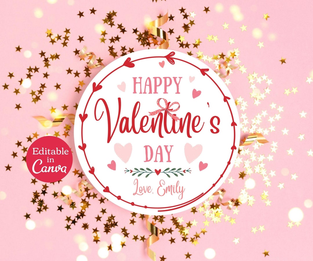 Printable Valentines Gift Tags Template. Editable Valentine Treat Tags ...