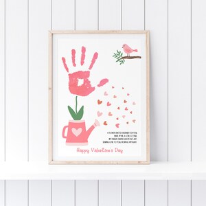 Valentine Handprint Art Instant Download. Printable Valentine's Day ...