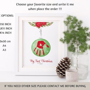 Personalized Christmas Handprint Art, Keepsake Gift (digital Download ...