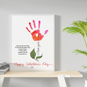 Instant Download Valentine's Day Handprint Gift From Kids. Printable ...