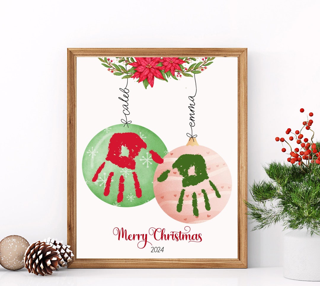 Personalized Christmas Handprint Art, Keepsake Gift (digital Download ...