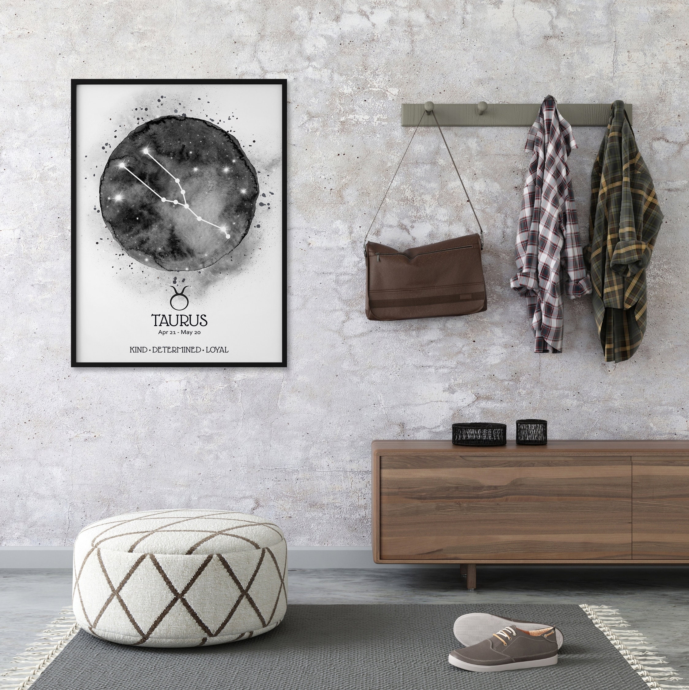 Taurus Printable Zodiac Sign Poster. INSTANT DOWNLOAD Taurus | Etsy