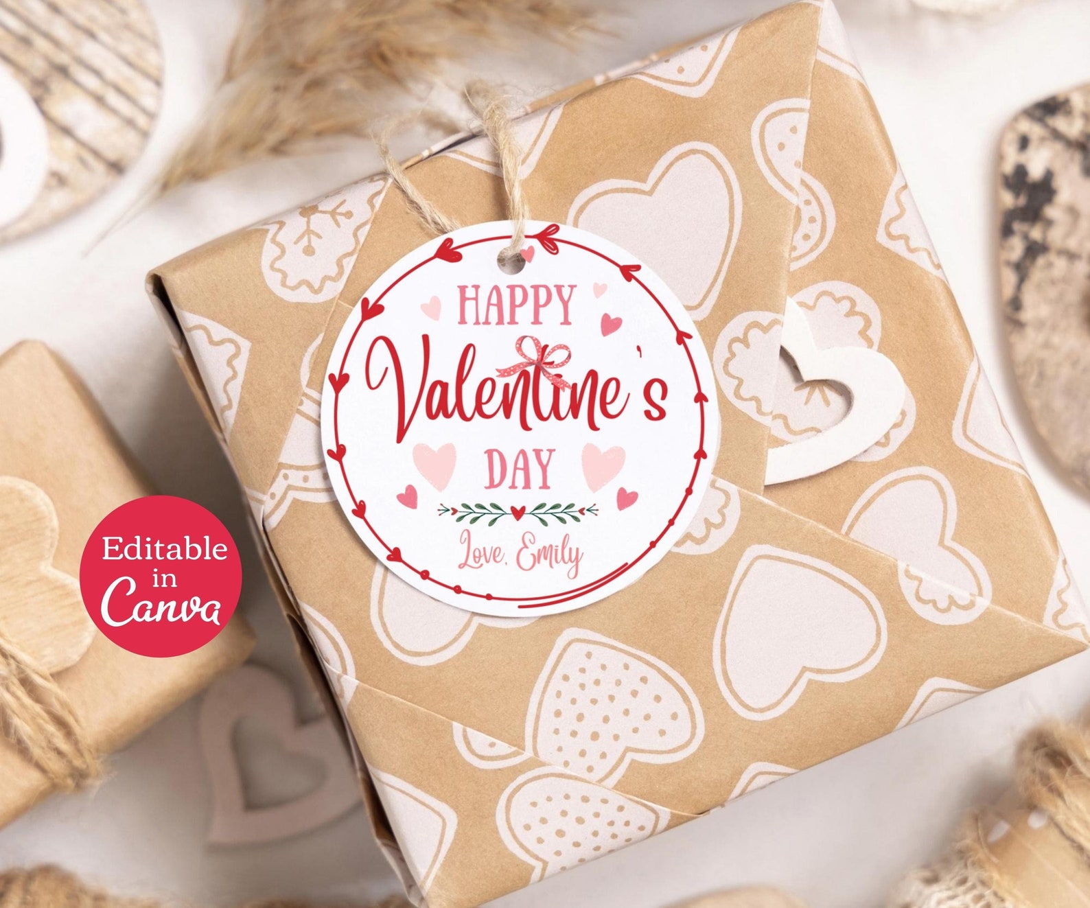 Printable Valentines Gift Tags Template. Editable Valentine - Etsy