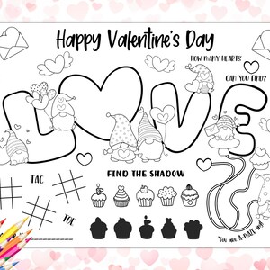 10 Valentine's Day Coloring and Activity Pages Mega Bundle. Kids ...