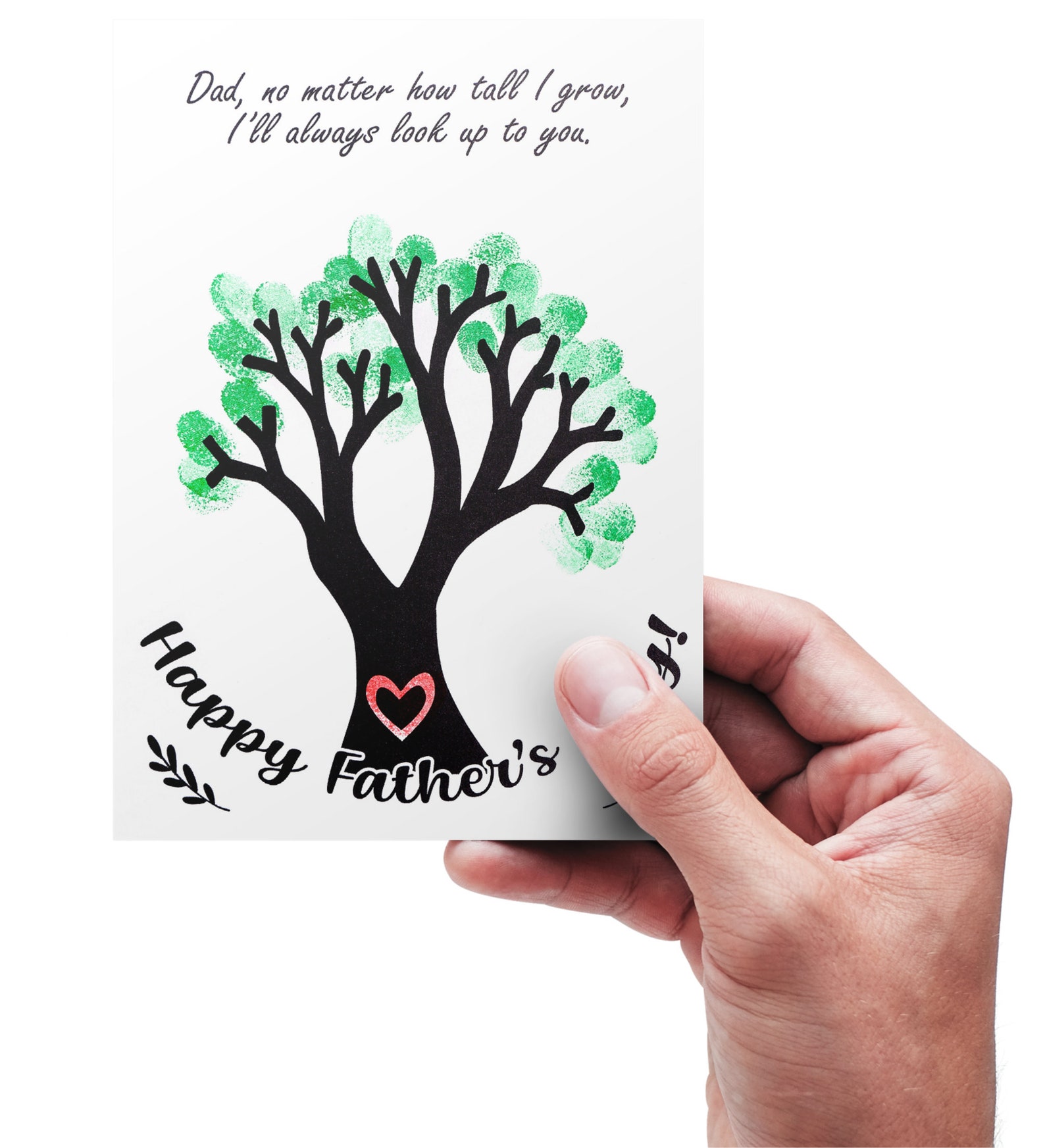 Printable Fathers Day Handprint Gift From Kids. Fingerprint - Etsy ...
