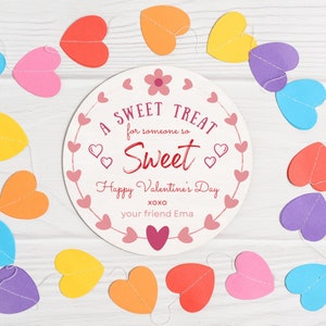 Editable Valentine Sweet Treat Favor Tags Canva Template. Printable ...