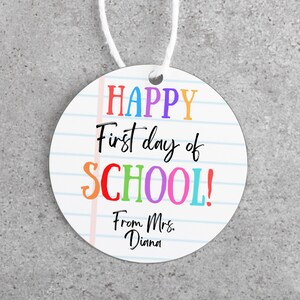 Back to School Tags Editable Template. Printable Back to School Teacher ...