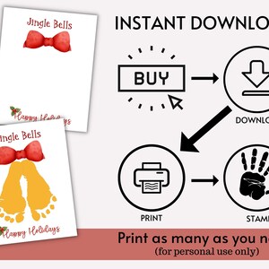 Christmas Handprint Art Activity for Kids Instant Download. Printable ...