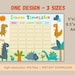 Dinosaur School Timetable Instant Download. Printable Back to School ...