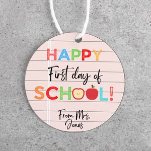 Back to School Teacher Gift Tags Printable. Happy First Day of School ...