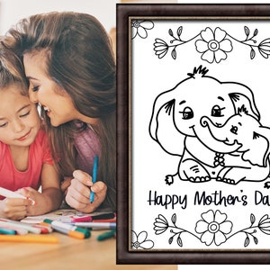 10 Mother's Day Coloring Cards for Kids. Coloring Pages and Printable ...