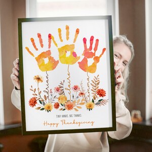 Personalized Fall Handprint Art for Thanksgiving. Thankful for You ...
