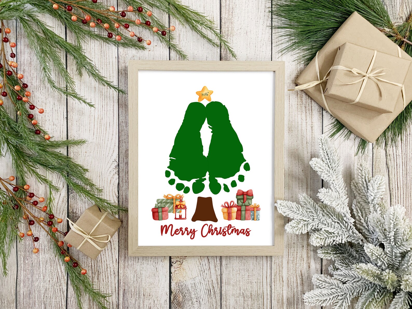 Christmas Handprint Art Activity for Kids Instant Download. - Etsy