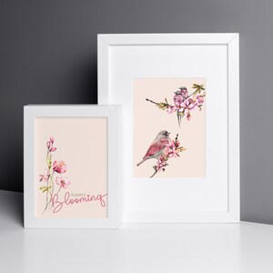 Pastel Pink Spring Printable Gallery Wall Set. Printable Spring Decor ...
