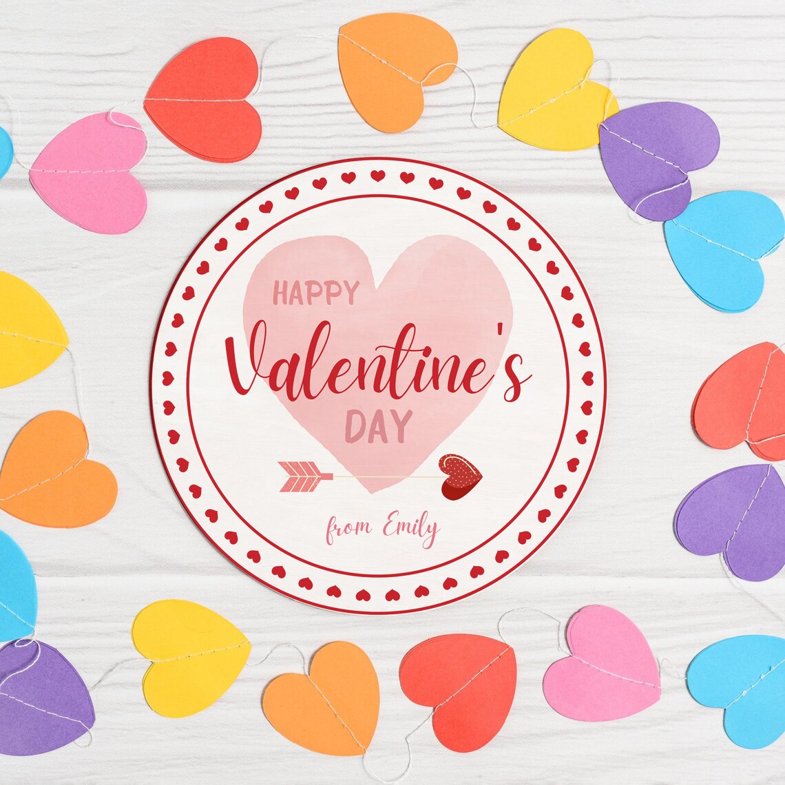 Editable and Printable Valentines Gift Tags Template. | Etsy